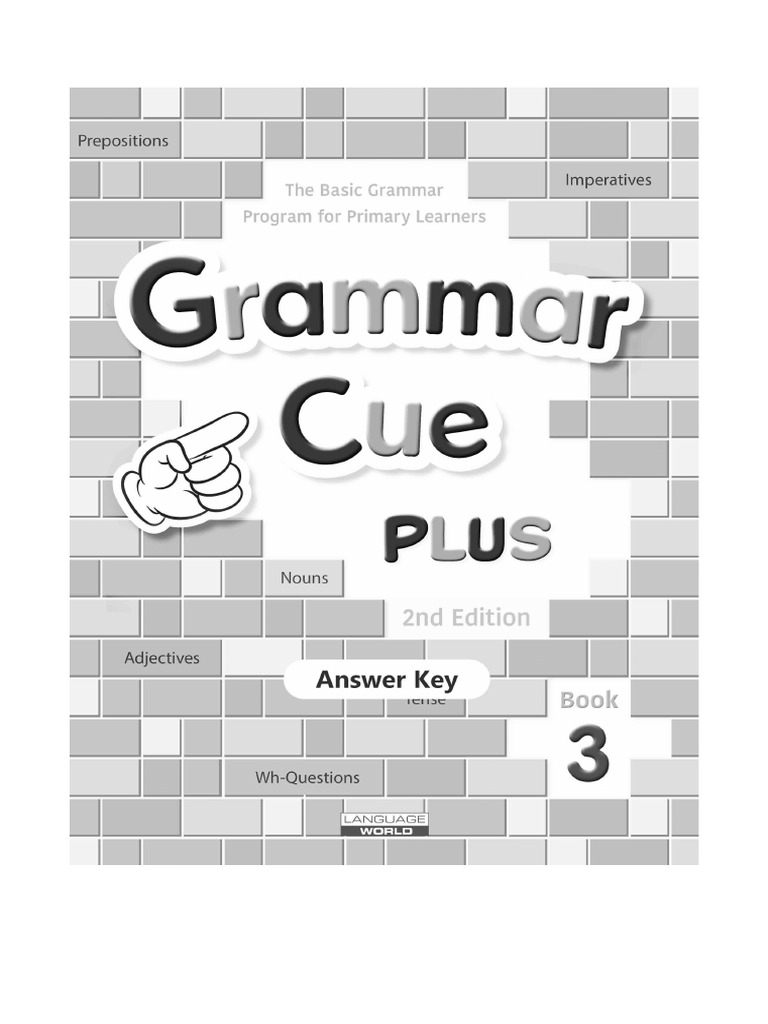 Grammar Cue Plus Book 3 Answer Key | PDF
