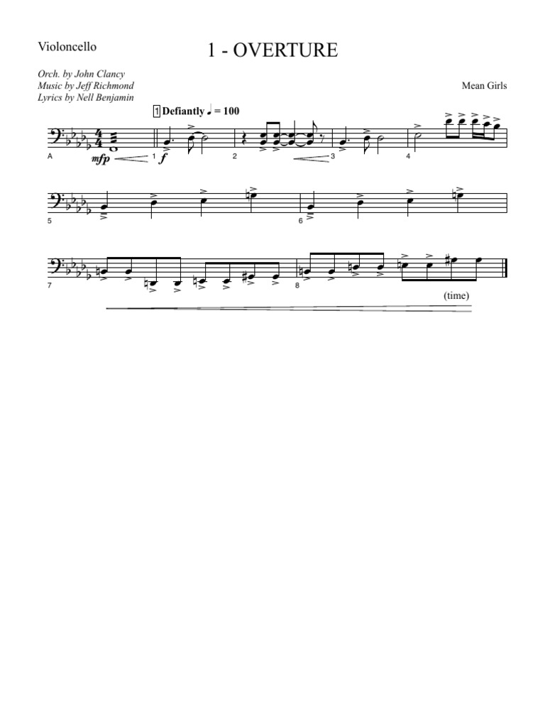 1 Overture - Violoncello | PDF