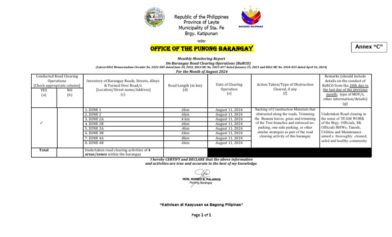 Annex-C - 2 - Barangay-BaRCO-Monthly-Monitoring-Report-Template-with ...