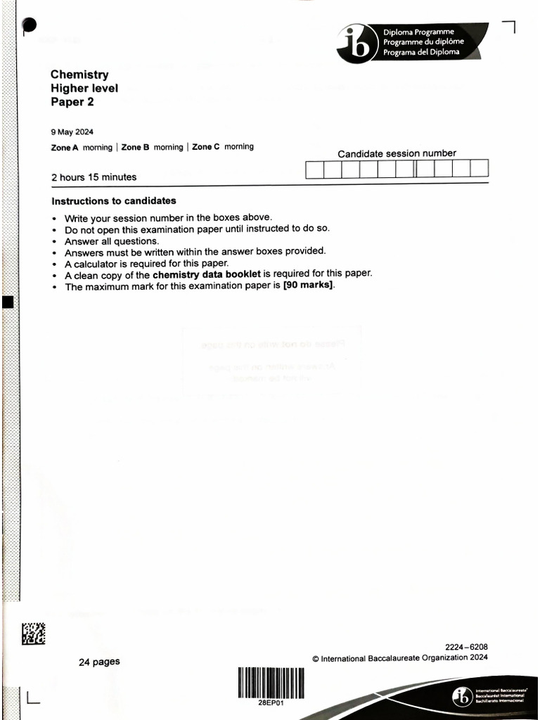 Paper 2 - HL - May 24 | PDF