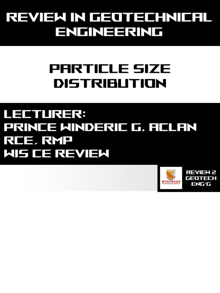Particle Size Distribution Wis Ce Review | PDF | Particle Size Distribution