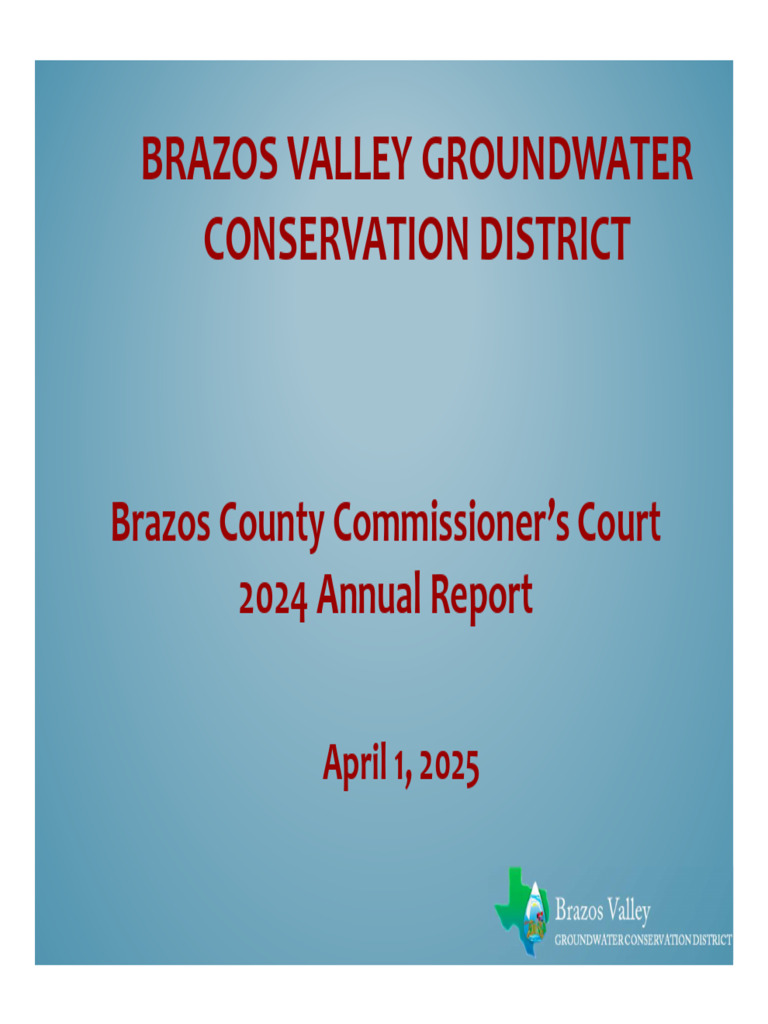 2024 Brazos Valley Water Report | PDF | Hydrology