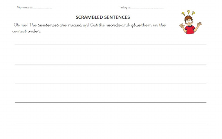 scrambled sentences (18 copias simple faz) | PDF
