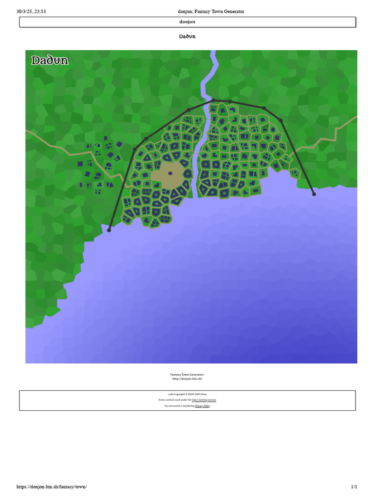 Fantasy Town Generator Tool | PDF