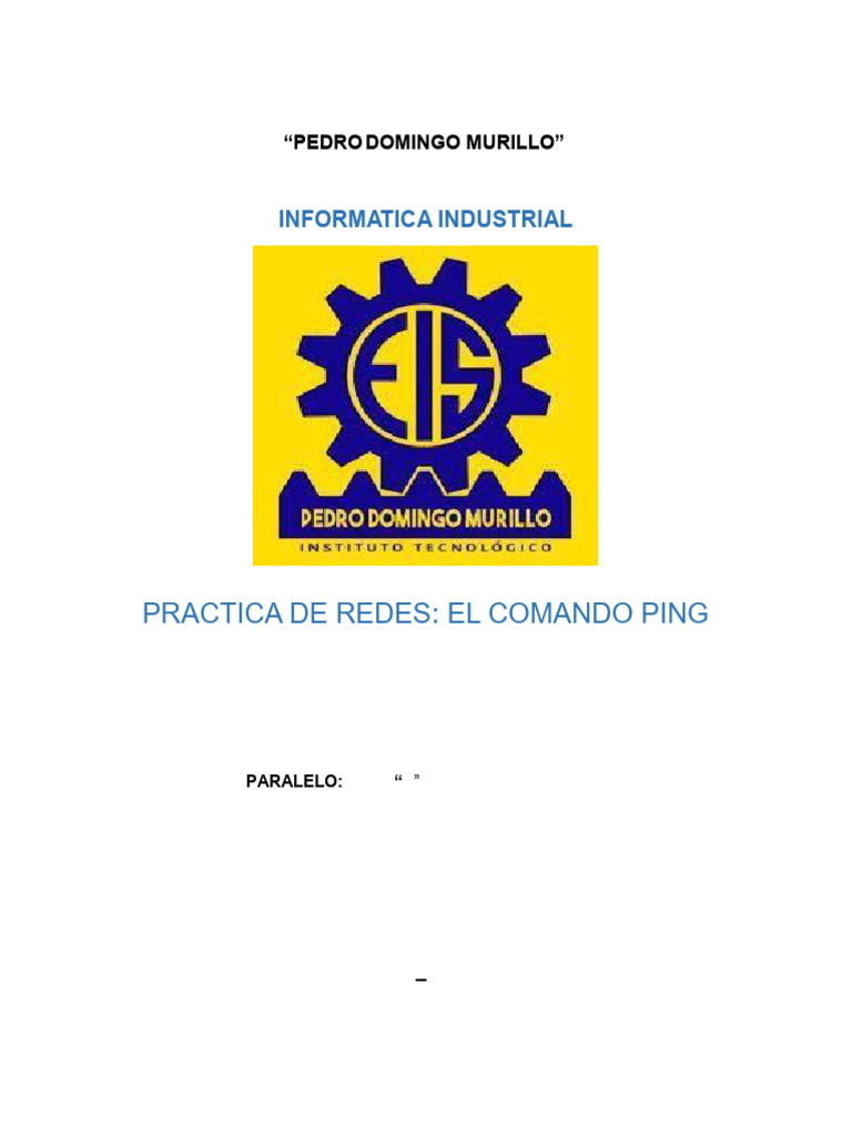 Practica Uso de Ping Luque | PDF | Ingeniería Informática | Estándares de red