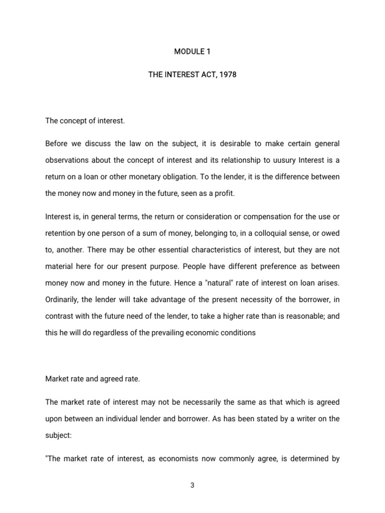 1.the Interest Act-Notes | PDF