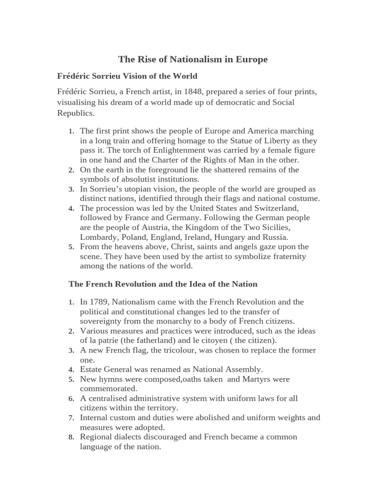 Nationalism's Evolution in 19th Century Europe | PDF | Kingdom Of ...