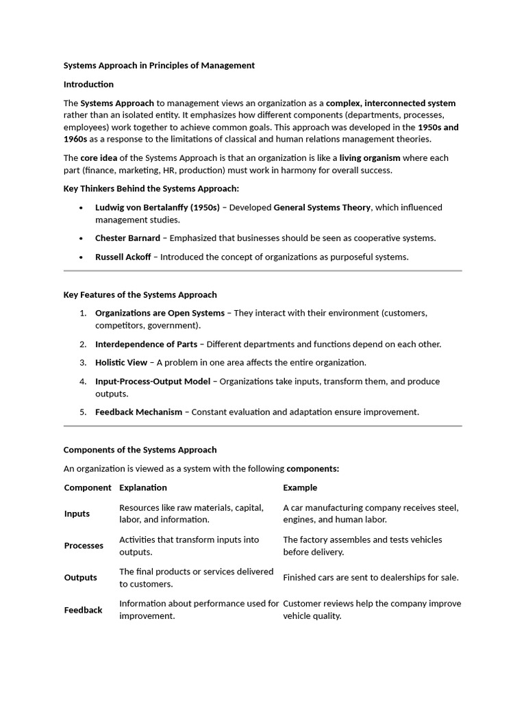 Lecture 7-POM Pre Lecture Material | PDF | Systems Theory | System