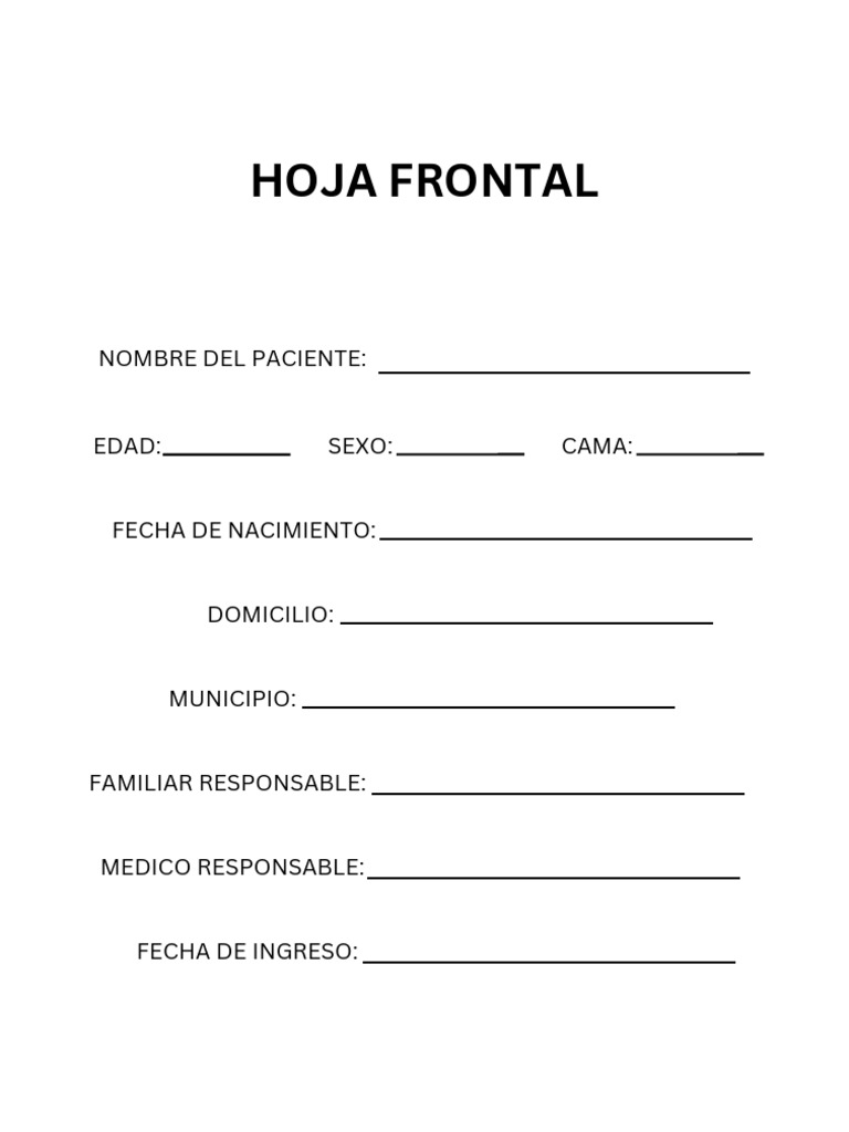 Hoja Frontal | PDF