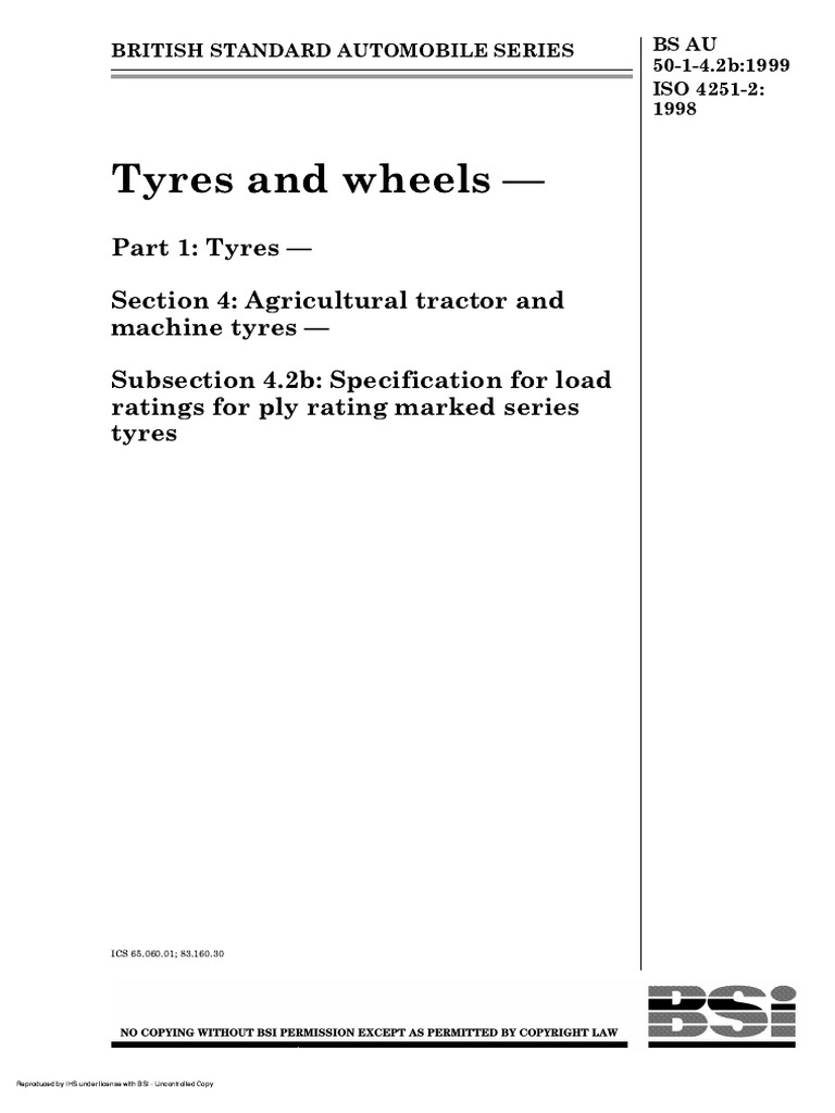 BS Au 050-1.4.2B-1999 (Iso 4251-2-1998) | PDF | International ...
