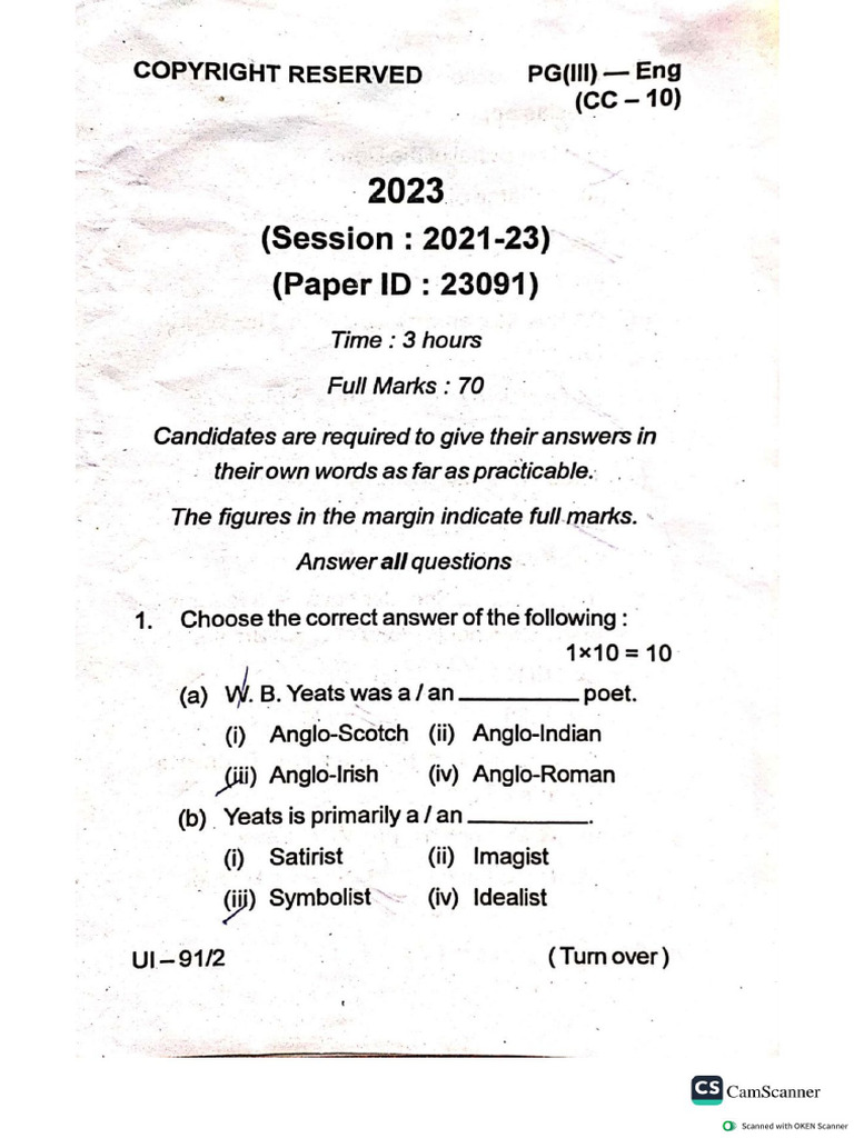 Brabu 3rd Semester Question Paper 2021-23 | PDF