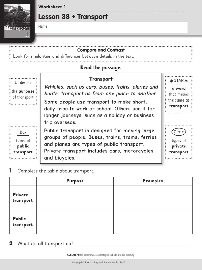 Rex Ss 2 38 Worksheets PP Au-Fp-86d725f6 | PDF | Transport | Car
