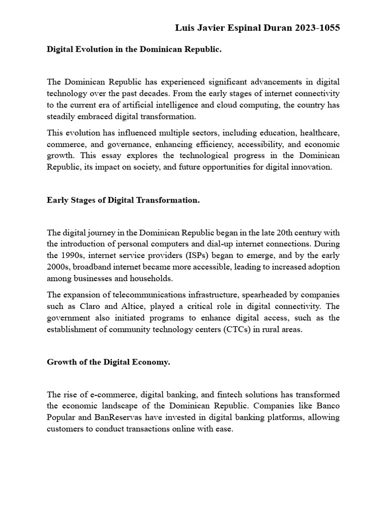 Digital Evolution in The Dominican Republic | PDF | Computer Security ...