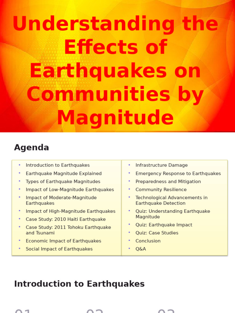Earthquake Effects on Local Communities | PDF | Earthquakes | Moment ...