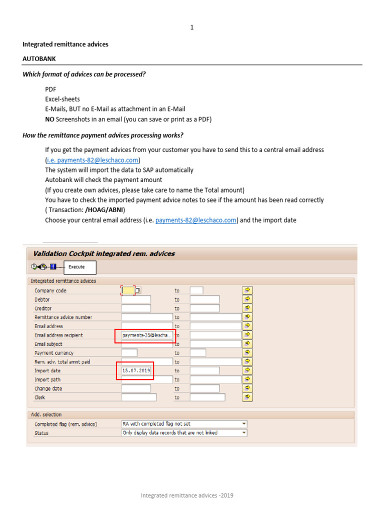 Integrated Remittance Advices | PDF | Payments | Invoice
