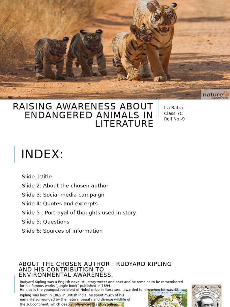 Raising Awareness About Endangered Animals in Literature | PDF | Shere ...