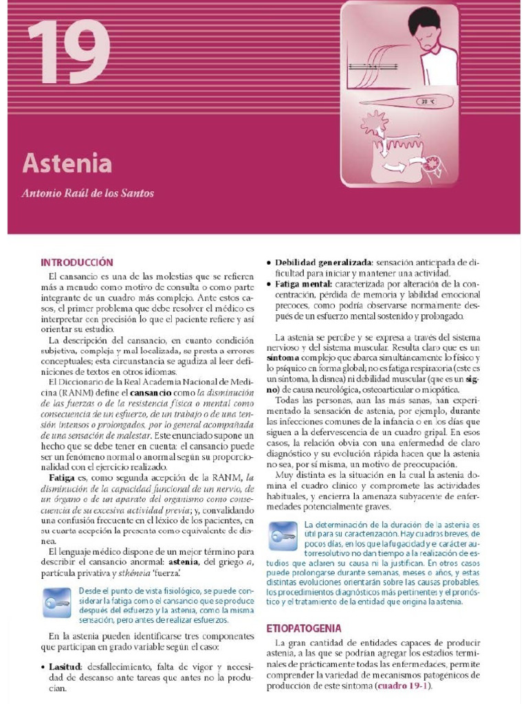 ASTENIA SEMIOLOGIA | PDF