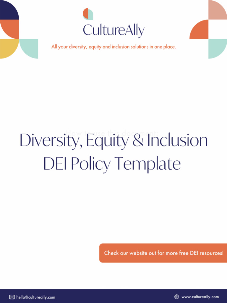 CultureAlly DEI Policy Template | PDF