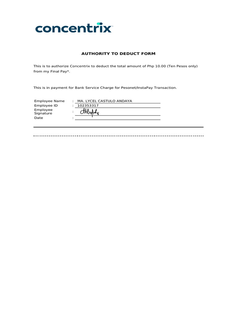 Signed ATD Form | PDF