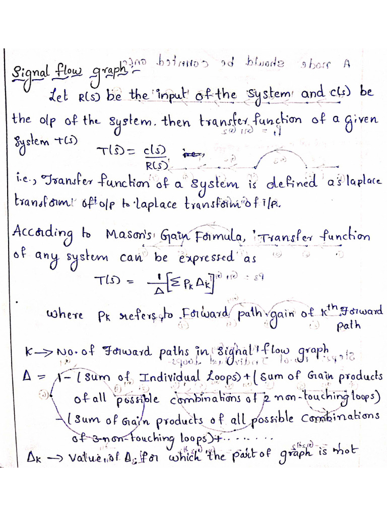 Unit-1cs-Notes (Signal Flow Graphs) | PDF