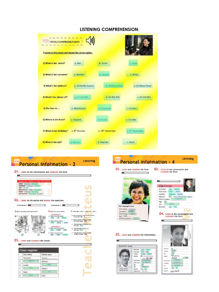 Listening Comprehension | PDF