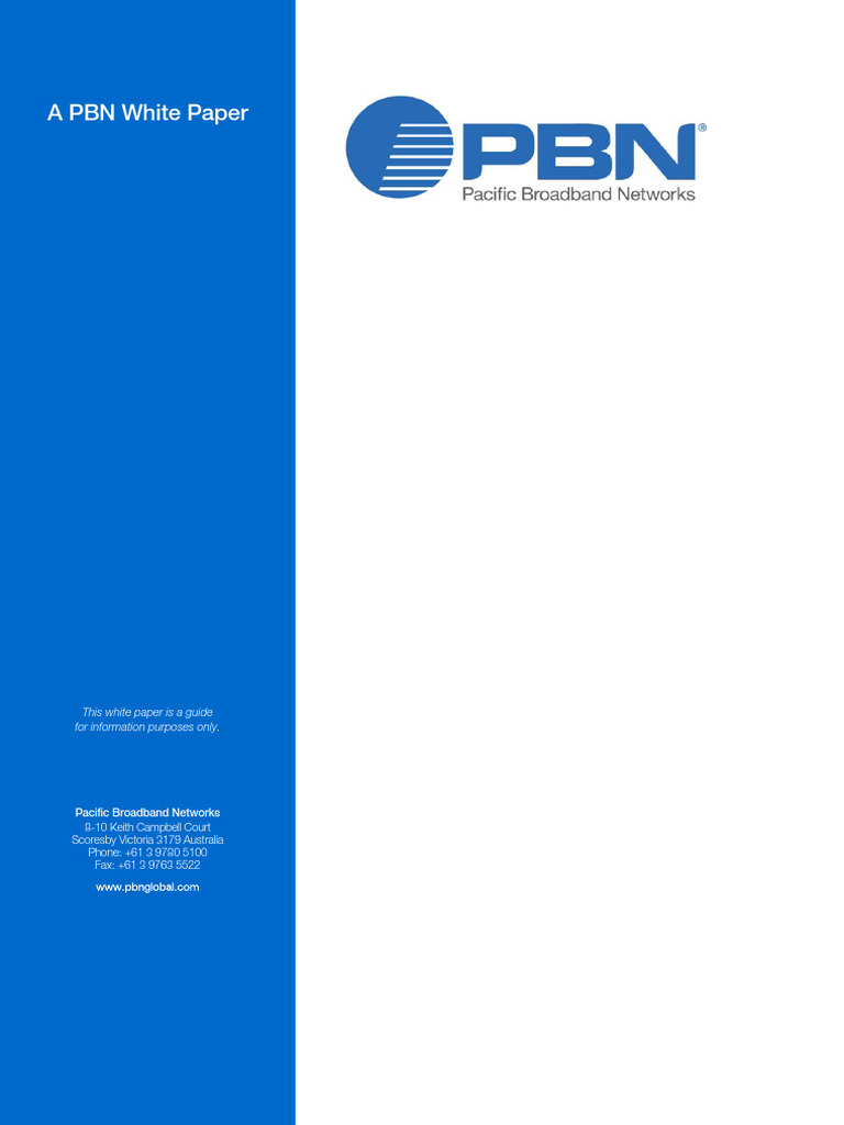 PBN RFoG Peter Saglietti White Paper Aug09 | PDF | Fiber Optic Communication | Fiber To The X
