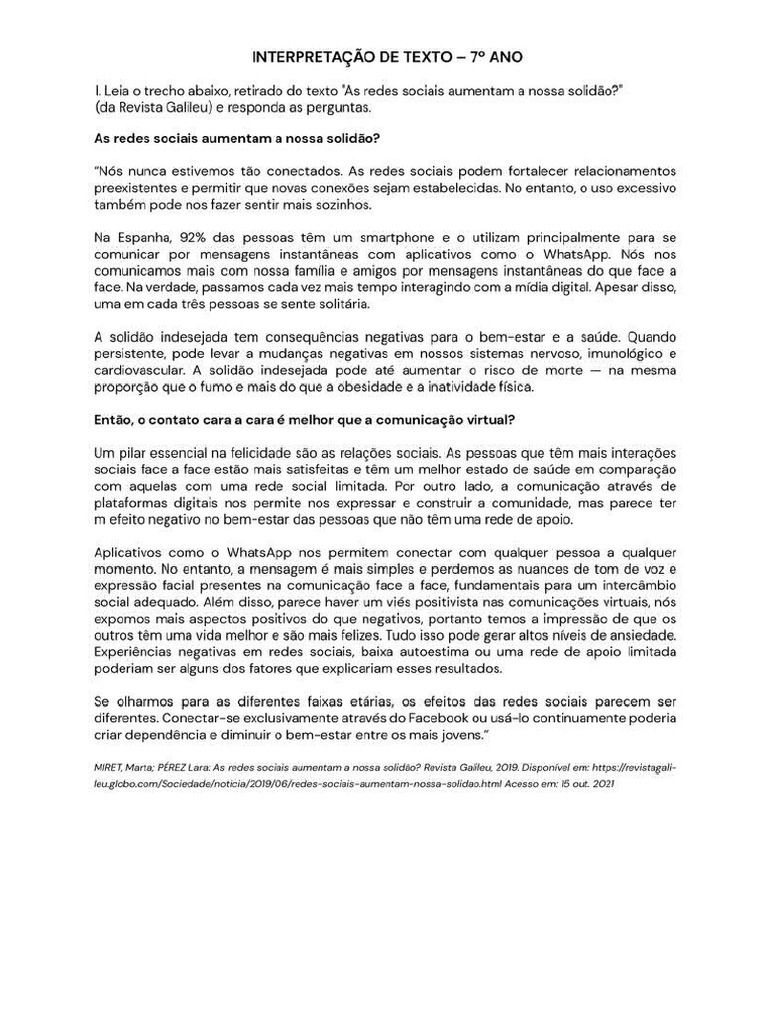 Texto Redes Sociais | PDF