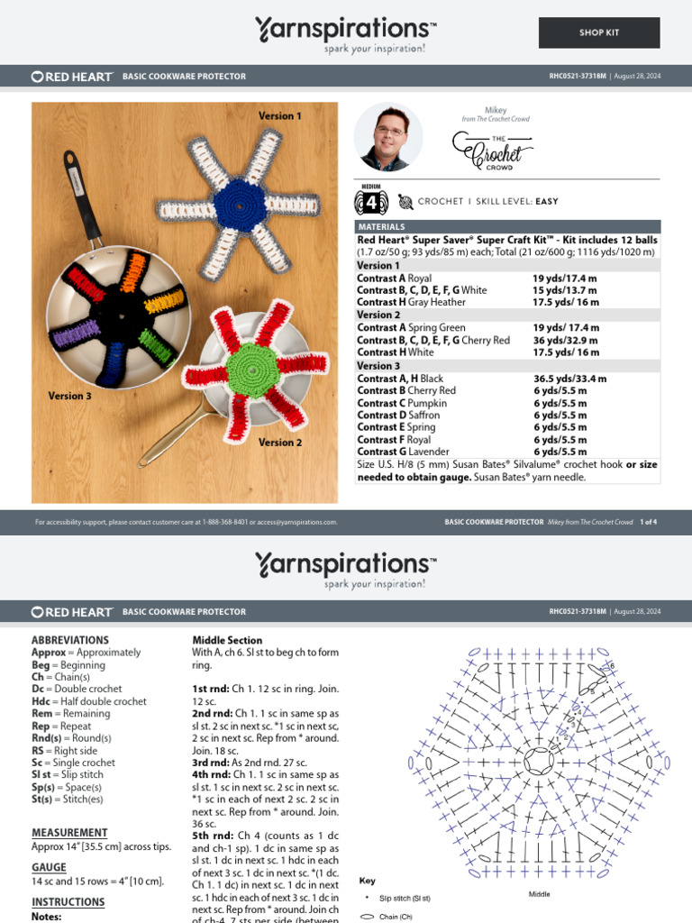 Cookware Pots:Pans Protector | PDF | Crochet | Folk Art
