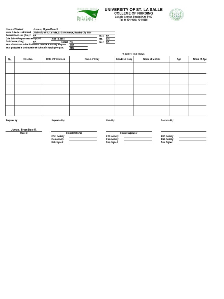 Core Dressing Form | PDF