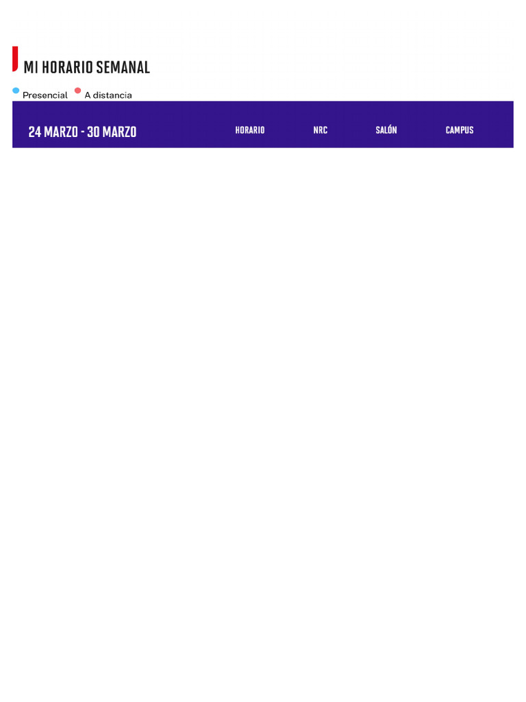 Horario Semanal | PDF