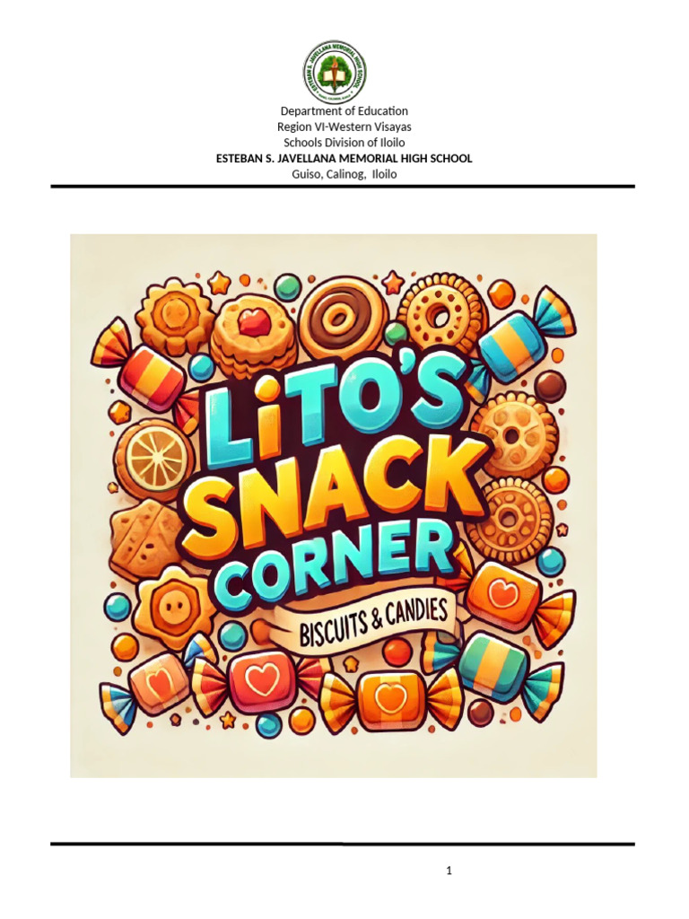 Lito's Snack Corner Business Plan | PDF | Pricing | Business
