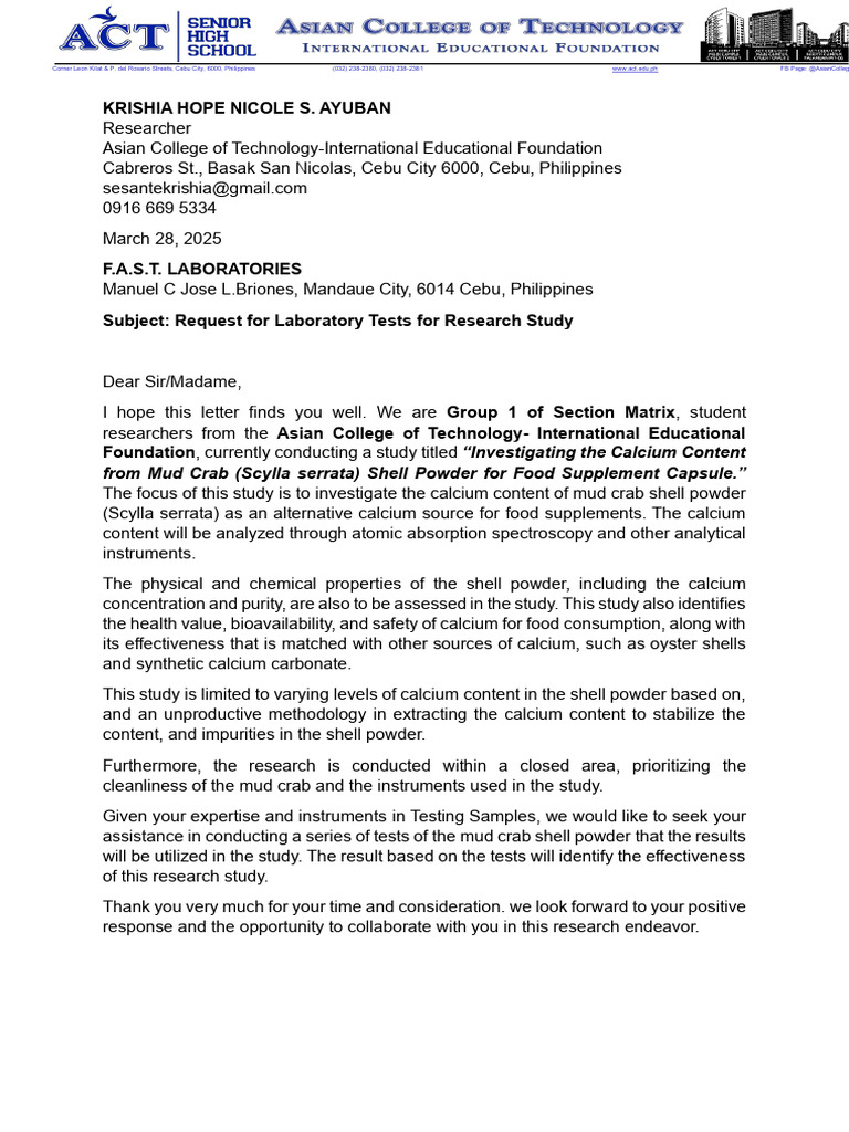 Letter-of-Intent-with-Scope-and-Delimitations-g1-1 | PDF | Calcium ...