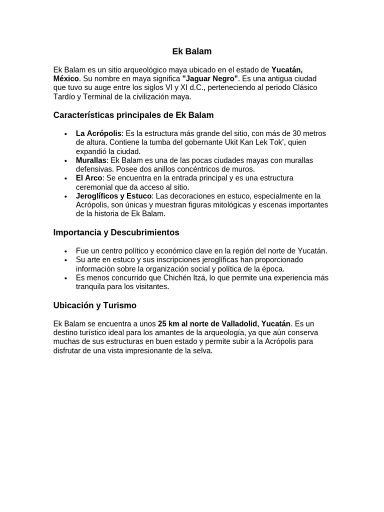 Ek Balam | PDF | Civilización maya