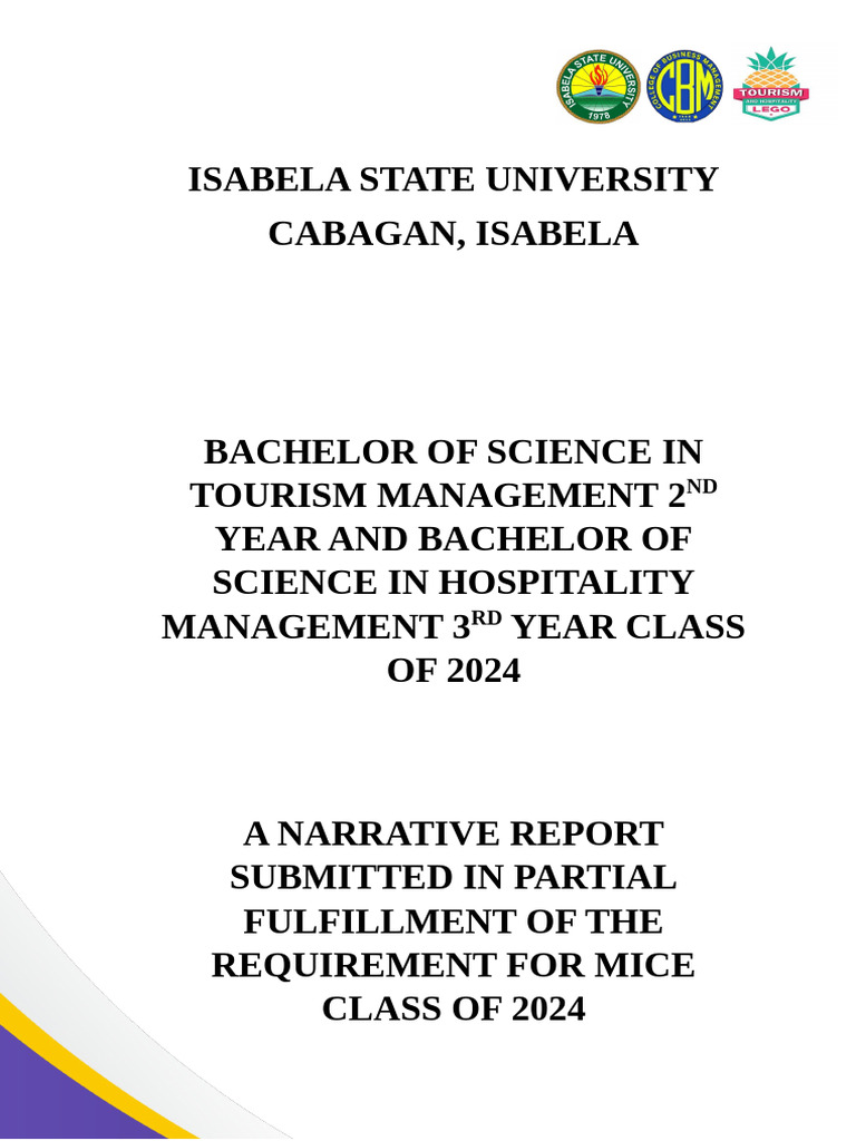 Narrative Report MICE CLASS 2024 ORIGINAL Second | PDF | Skill | Goal