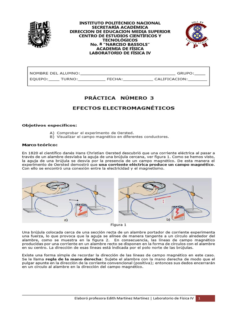 Pr-Ctica 3 F-Sica IV 2023 | PDF | Campo magnético | Inductor