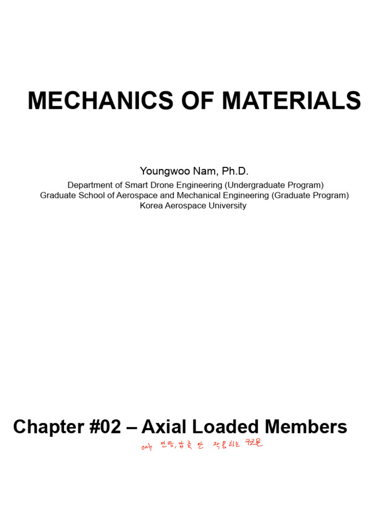 Chapter #02 - Axial Loaded Members - VF | PDF | Stress (Mechanics ...