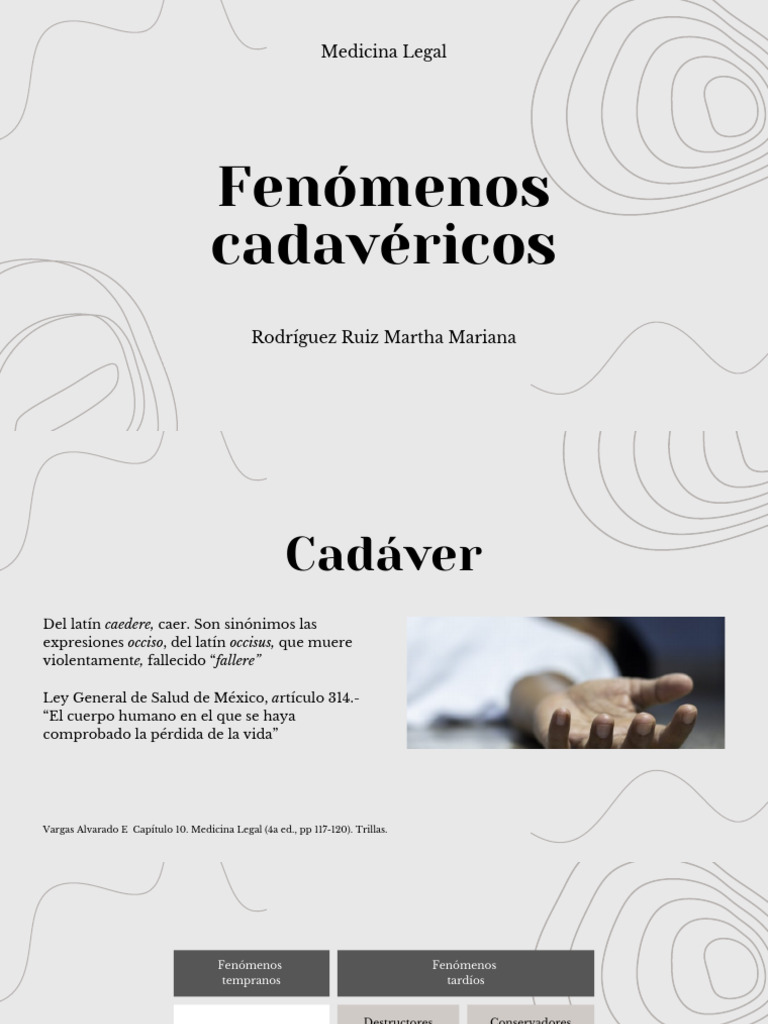 Fenómenos cadavéricos. | PDF