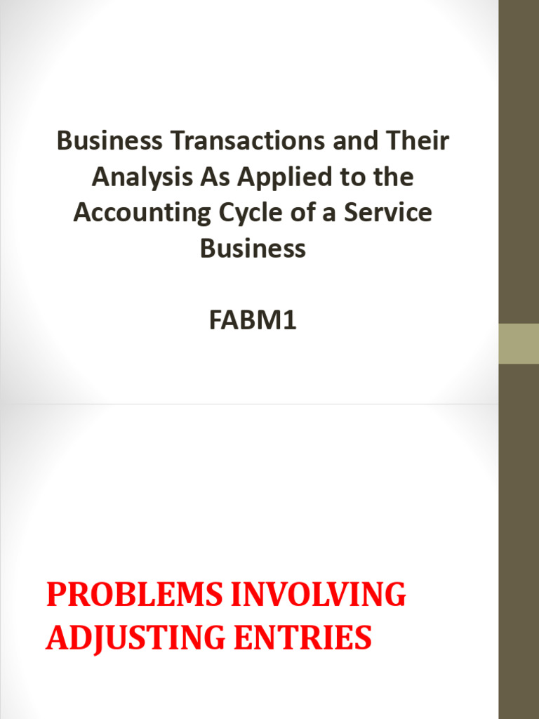 Reviewer - Accounting Cycle Adjusting Entries, Financial Statements ...