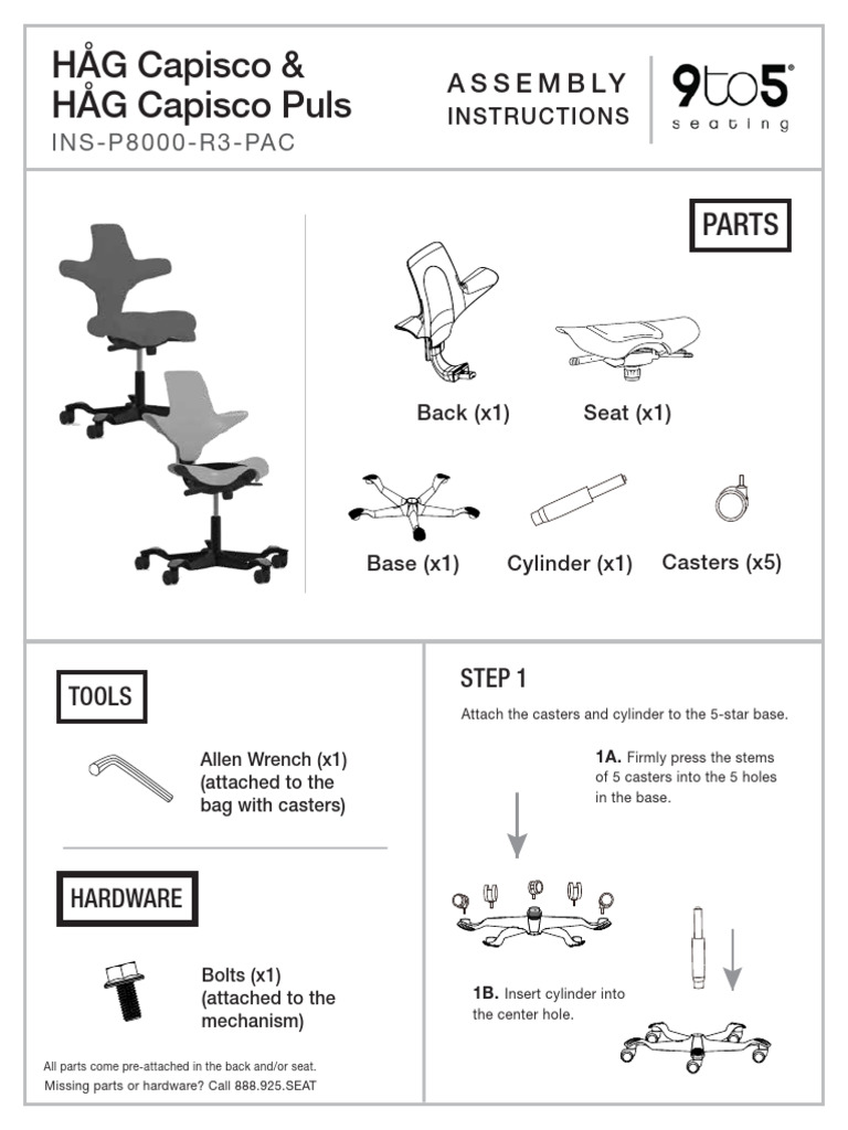 HÅG Capisco Assembly Instructions | PDF