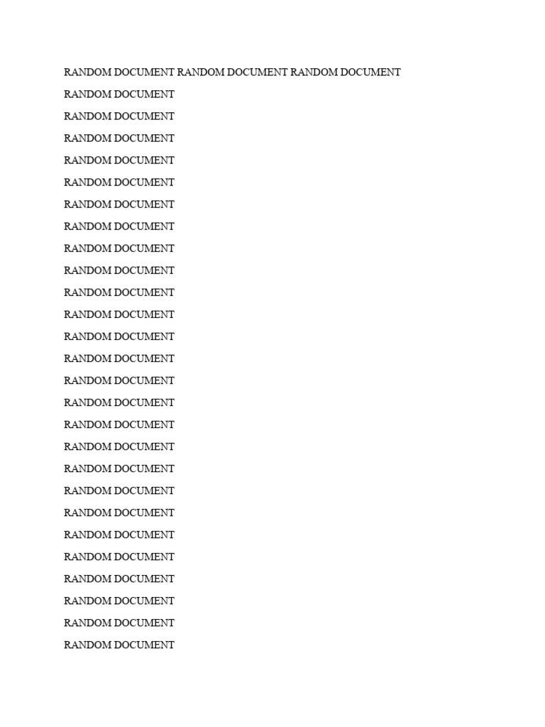 Random Document Overview | PDF