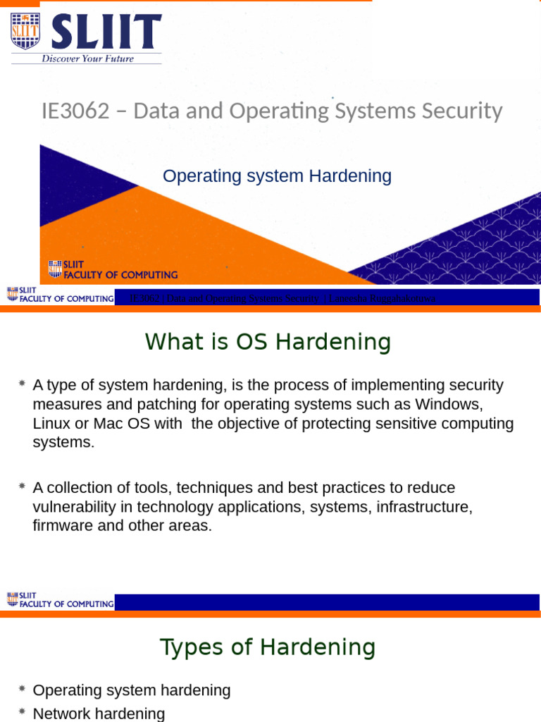 11 - t4 - Os Sec - Os Hardening | PDF | Security | Computer Security
