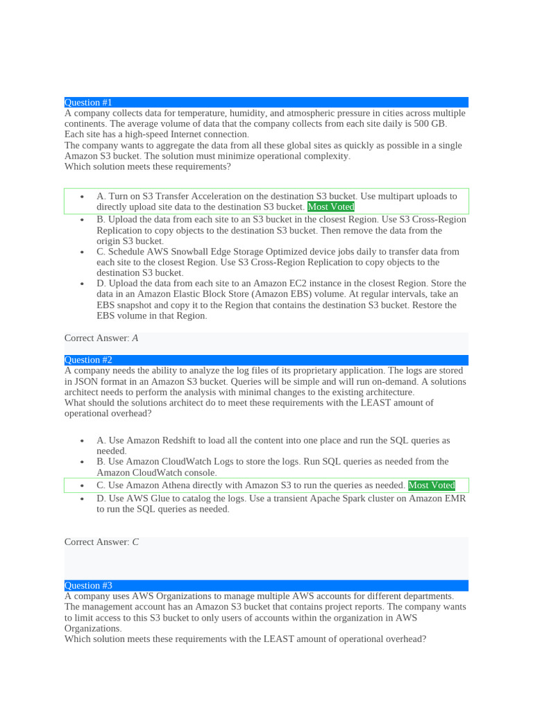 AWS Exam Questions | PDF | Amazon Web Services | Websites