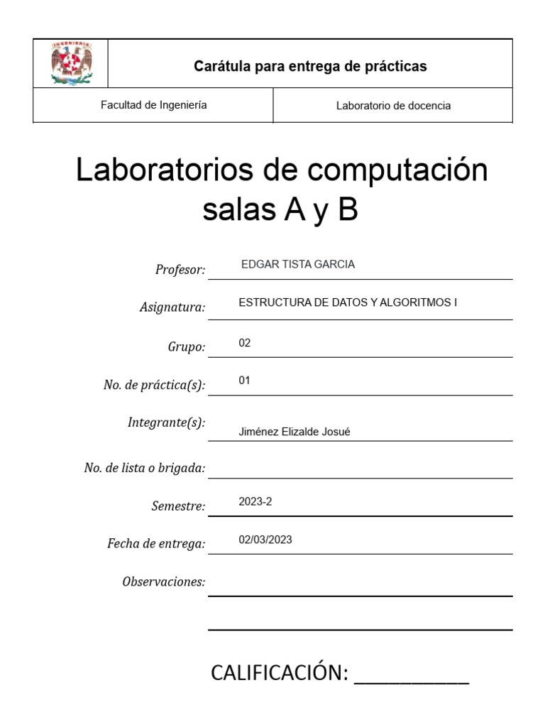 Jiménez Elizalde Josué Práctica 1 | PDF | Programa de computadora | Programación