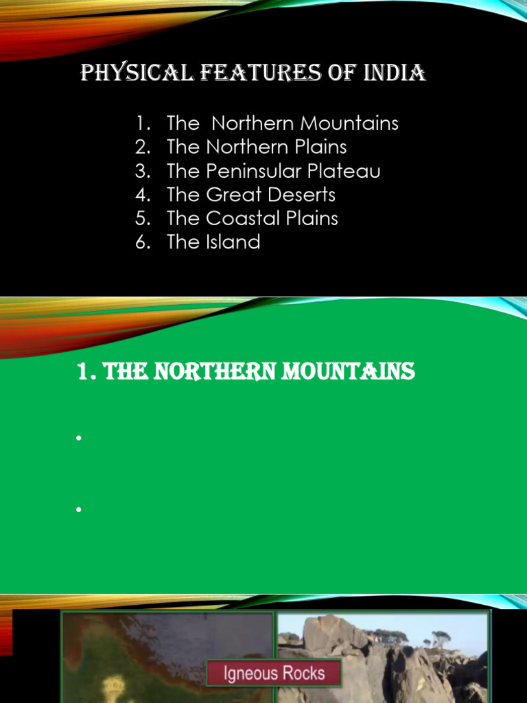 Physical Features 2 - The Northern Mountains | PDF