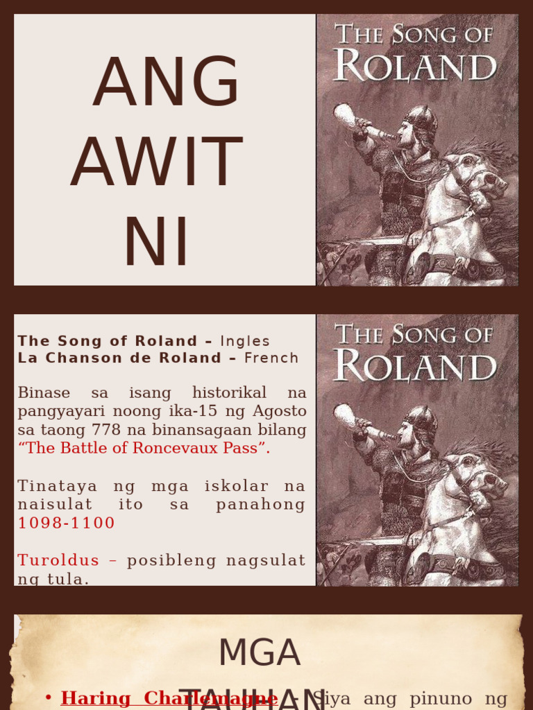 Ang Awit Ni Rolando | PDF