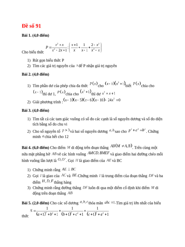 Bài 1. (4,0 điểm) | PDF