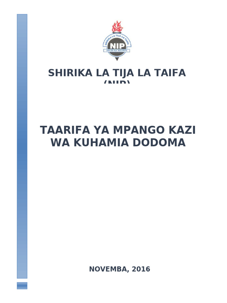 Mpango Kazi | PDF