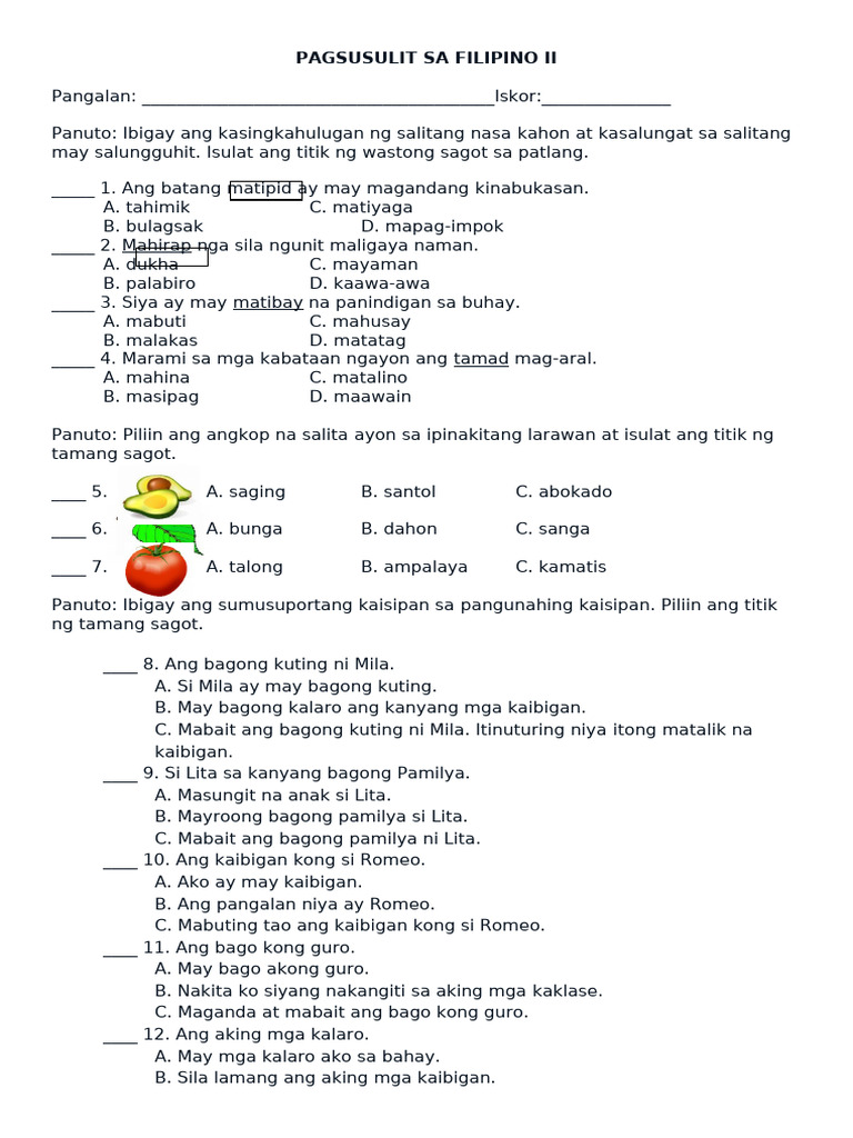 Filipino Final | PDF