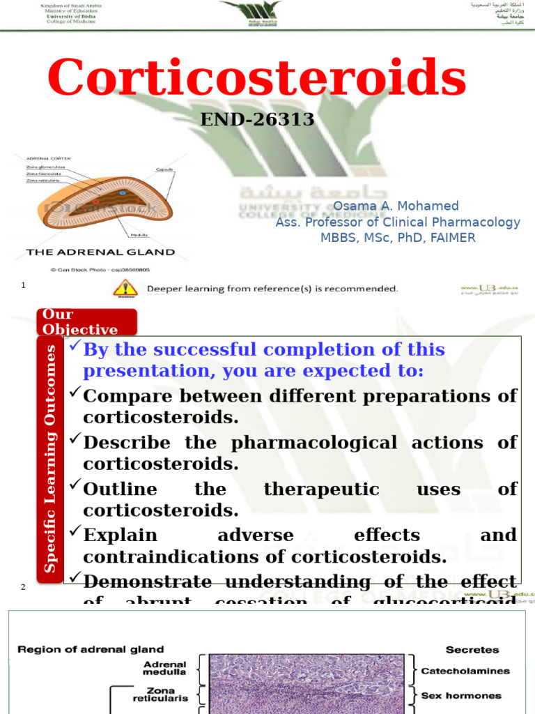 Corticosteroids Offecial Dr. Osama 2024 | PDF | Glucocorticoid ...