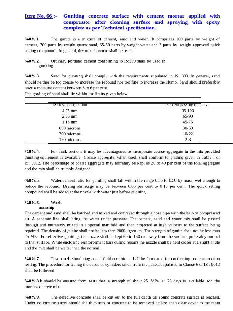 Guniting Concrete: Specifications and Process | PDF | Concrete ...
